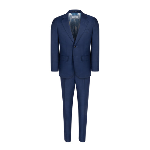 Boys Zilli Suit Classic Blue Textured – A . I . S T O N E