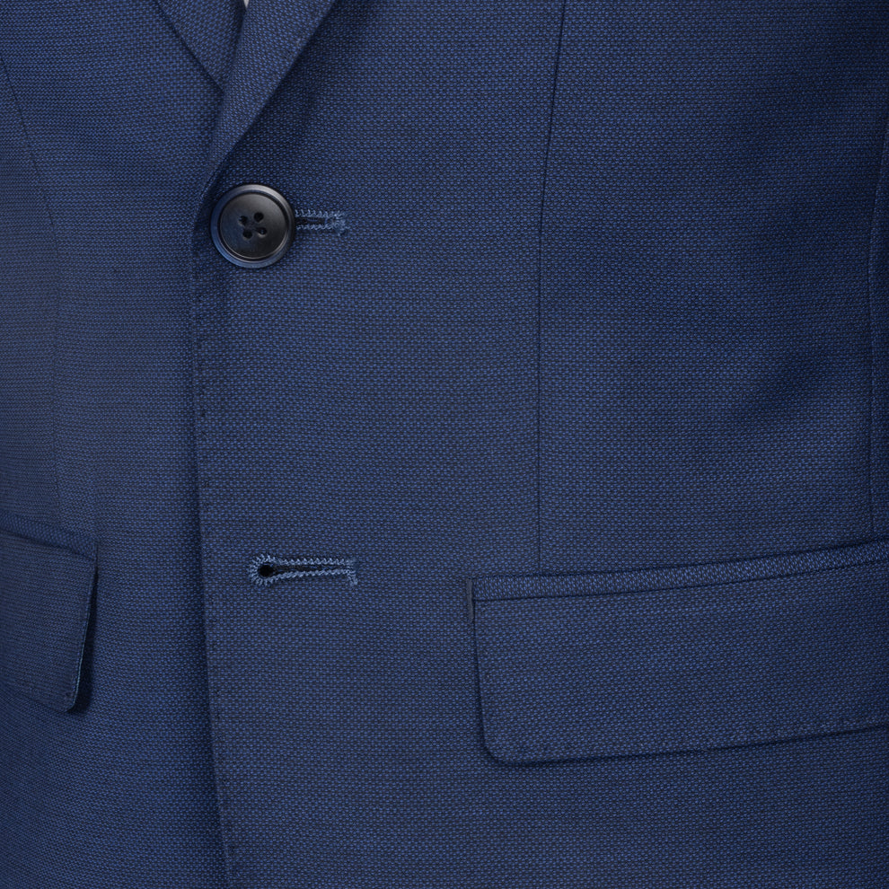 Boys Zilli Suit Classic Blue Textured – A . I . S T O N E